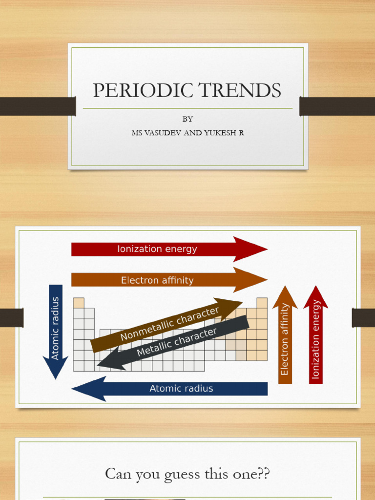 Periodic Trends | PDF | Chemical Bond | Chemistry