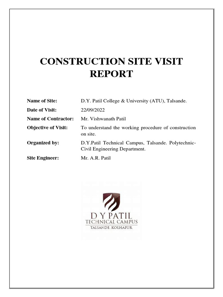 Construction Site Visit | Download Free PDF | Foundation (Engineering ...