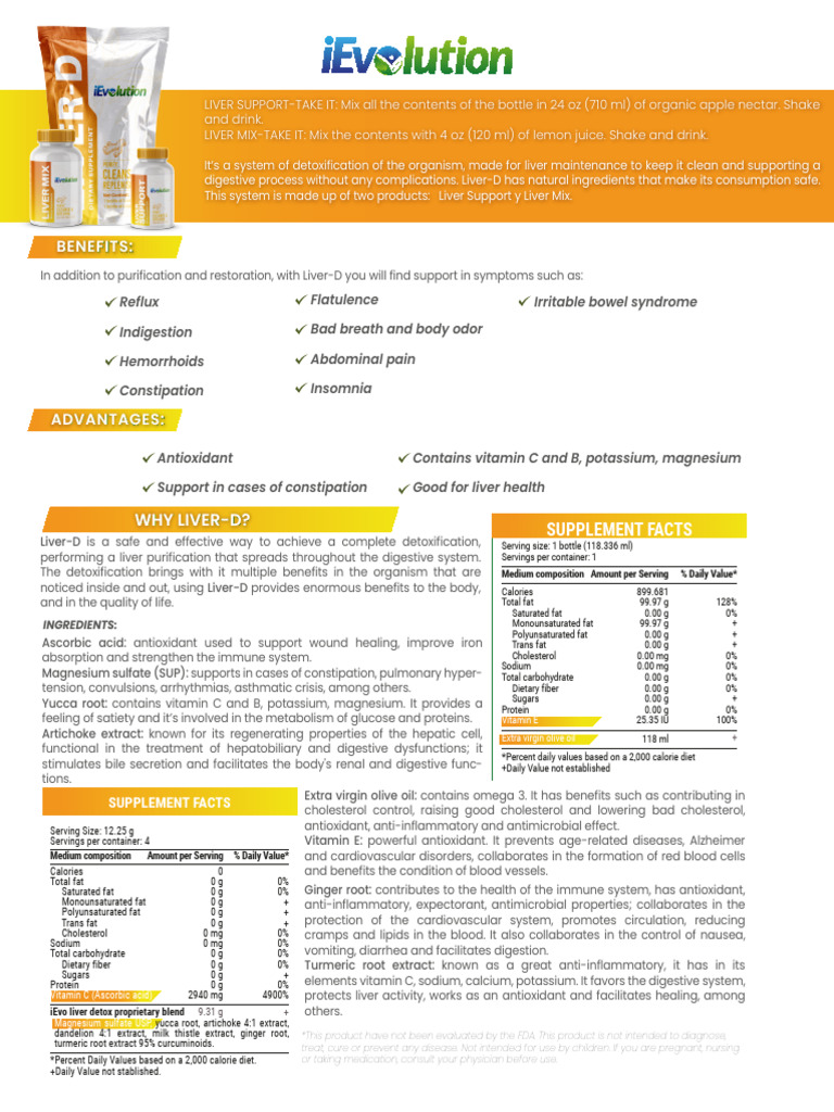 Ficha Técnica - Liver D | Download Free PDF | Fat | Vitamin C