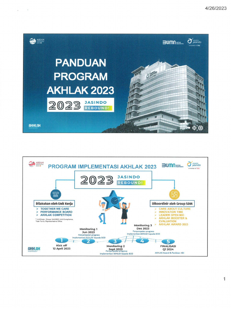 1. Panduan Program Budaya Akhlak 2023 | PDF
