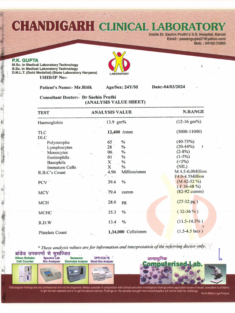 Blood Test | PDF