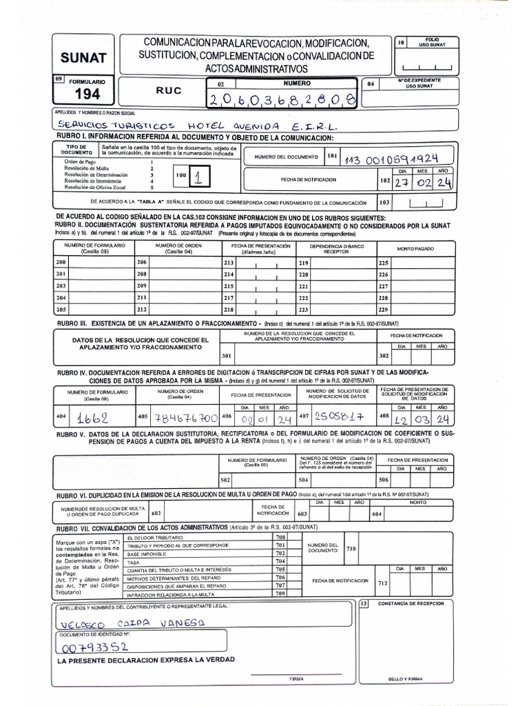 FOR5MULARIO 194 | PDF | Gobierno | Ley Pública