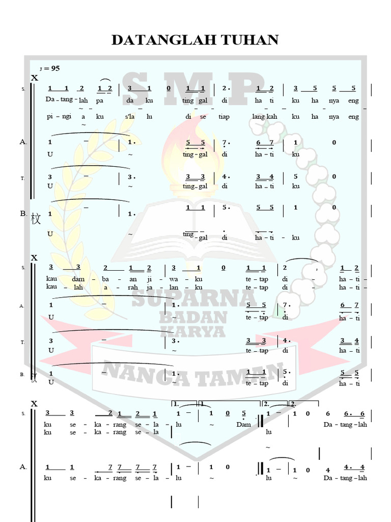 Teks Lagu Datanglah Tuhan Pdf