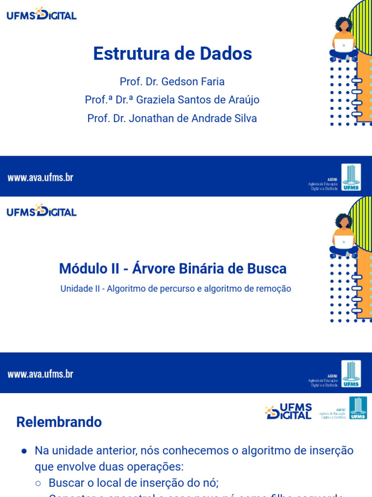 (UFMS Digital) ESTRUTURA de DADOS - Videoaula Do Módulo 2 - Unidade 2 | PDF | Algoritmos e ...