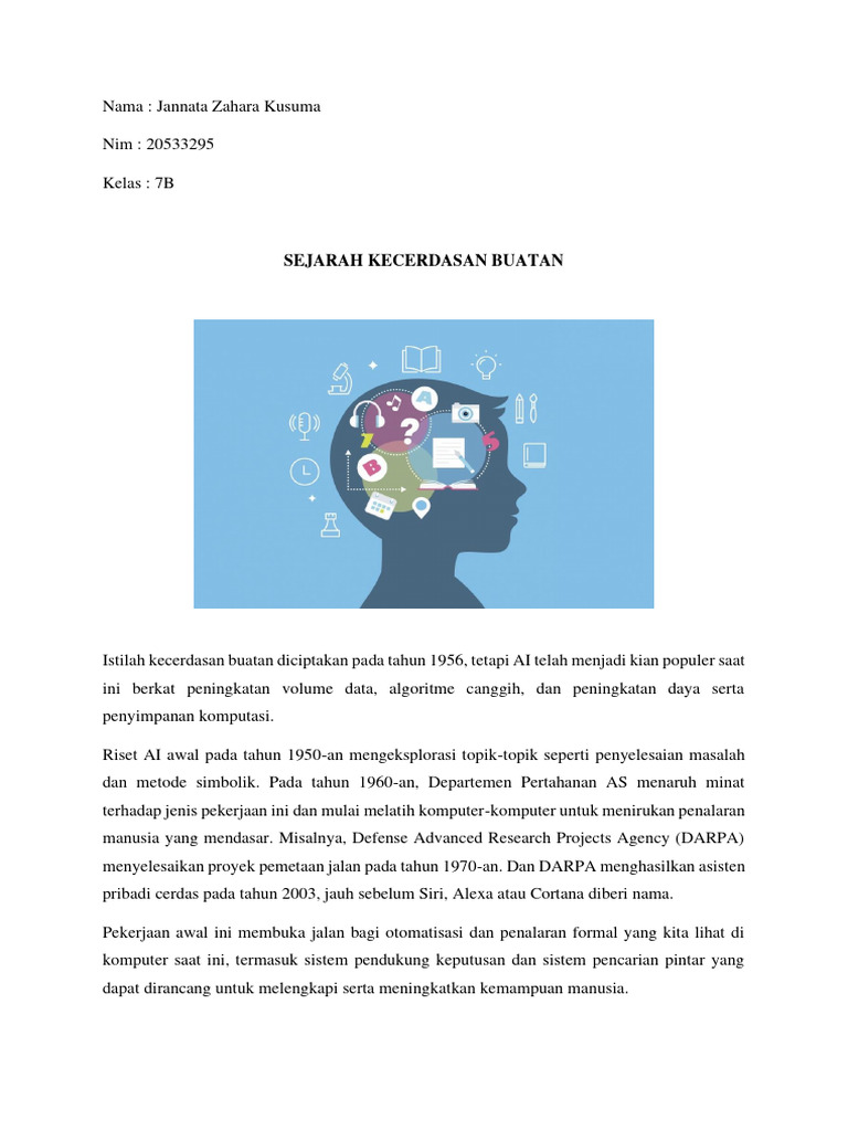 Sejarah dan Tipe Kecerdasan Buatan | PDF
