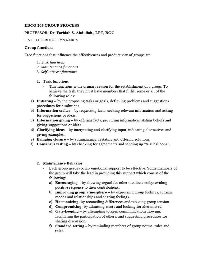 Group Process Group Function Download Free Pdf Information Behavior 