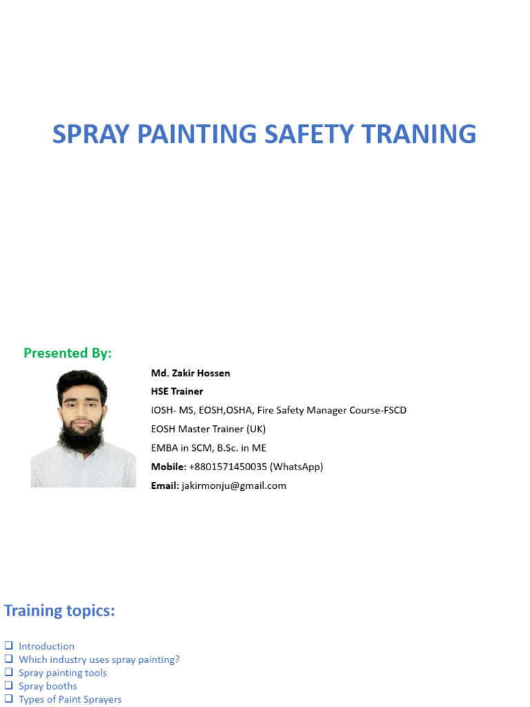 Spray Painting Safety Training | PDF | Art