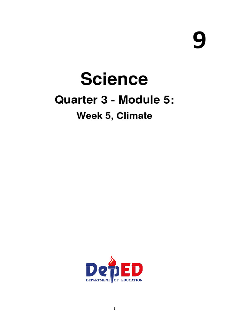 SCI 9 Q3 Module 5 WEEK 5 | PDF | Weather | Precipitation