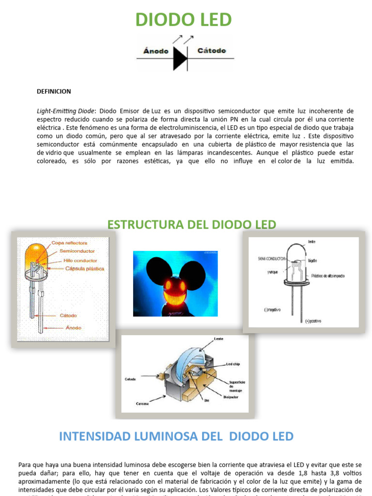 Diodos 1 Pdf Diodo Emisor De Luz Diodo