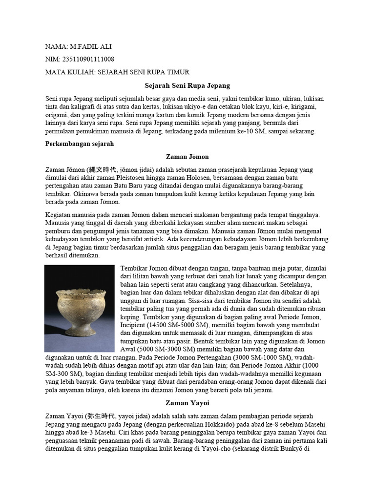 Sejarah Seni Rupa Timur | PDF