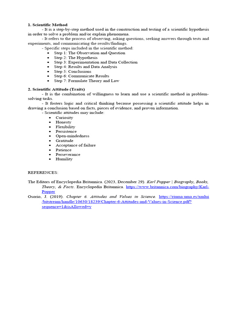 SCIENTIFIC METHOD & TRAITS | PDF | Science | Scientific Method