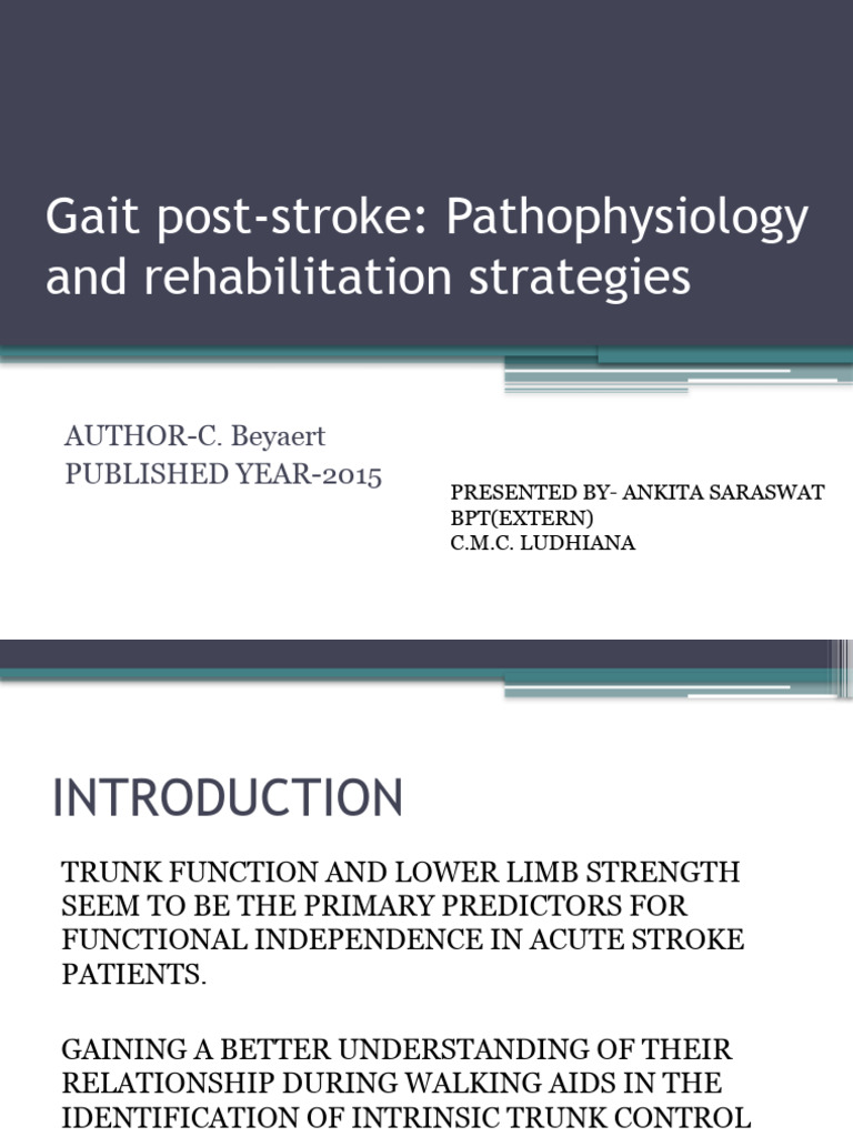 Post-Stroke Gait Analysis and Rehab | PDF | Anatomical Terms Of Motion