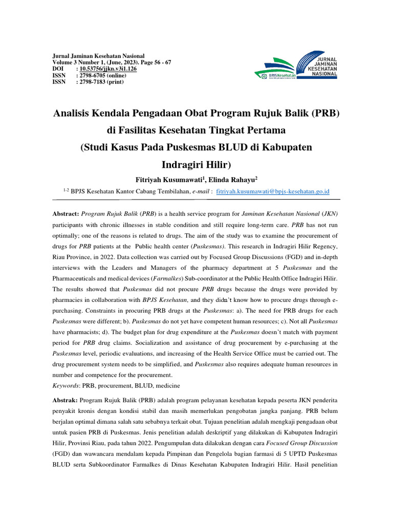 5.+56-67+Analisis+Kendala+Pengadaan+Obat+Program+Rujuk+Balik+(PRB)+di+Fasilitas+Kesehatan ...
