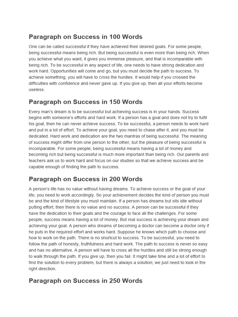 Success | PDF | Goal