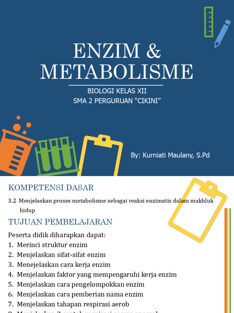 Enzim Dan Metabolisme | PDF | Sains & Matematika