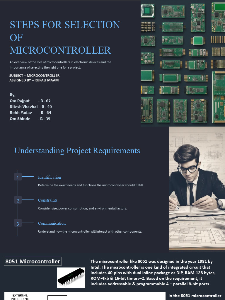 Steps For Selection of Microcontrollers | PDF | Microcontroller | System On A Chip