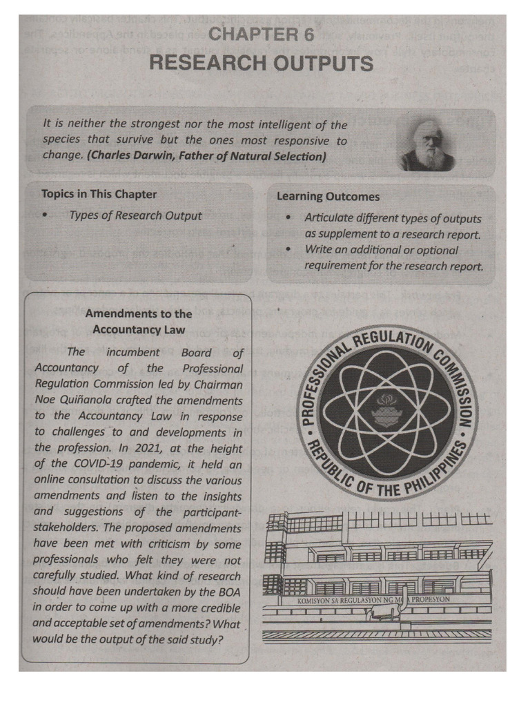 Chapter 6 - RESEARH OUTPUTS | PDF