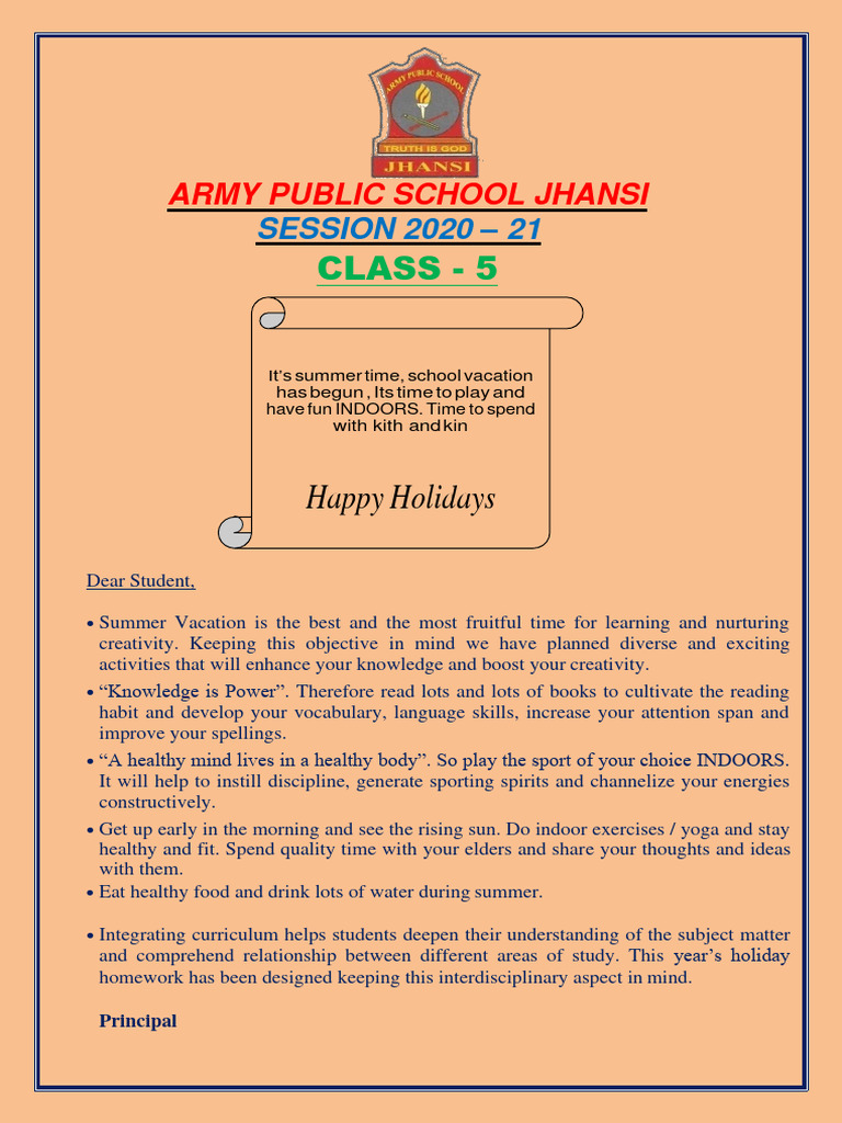 Holiday Homework Class 5 | PDF | Natural Satellite | Planets