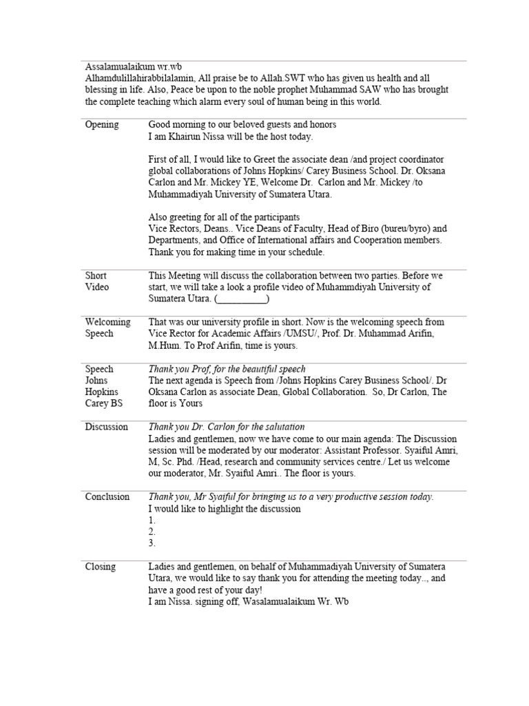 Sample Scripts Moderator USA | PDF | Career & Growth