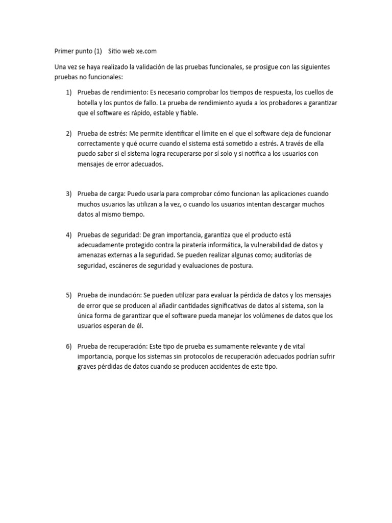 Pruebas No Funcionales en Xe.com | PDF | Red mundial | Internet y web
