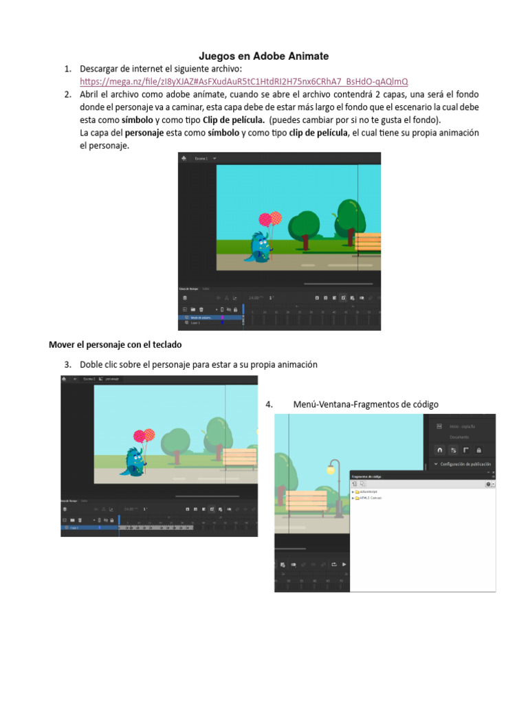 Juego en Adobe Animate | PDF | Animación