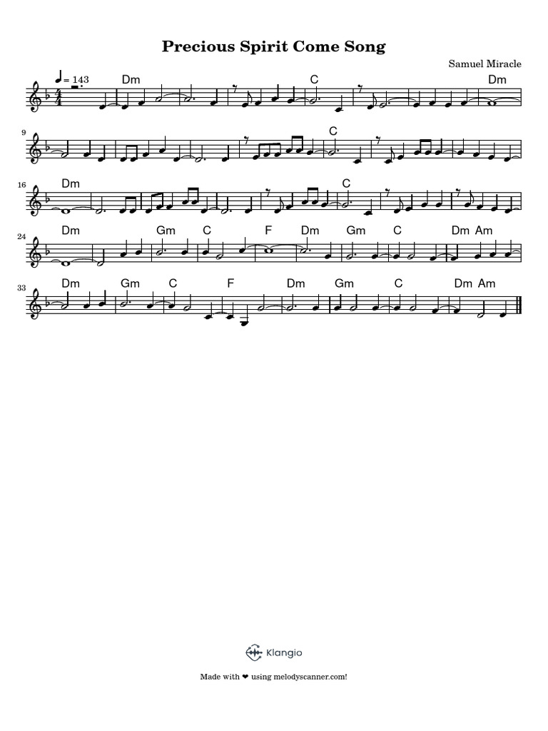 Precious Spirit Come Song | PDF