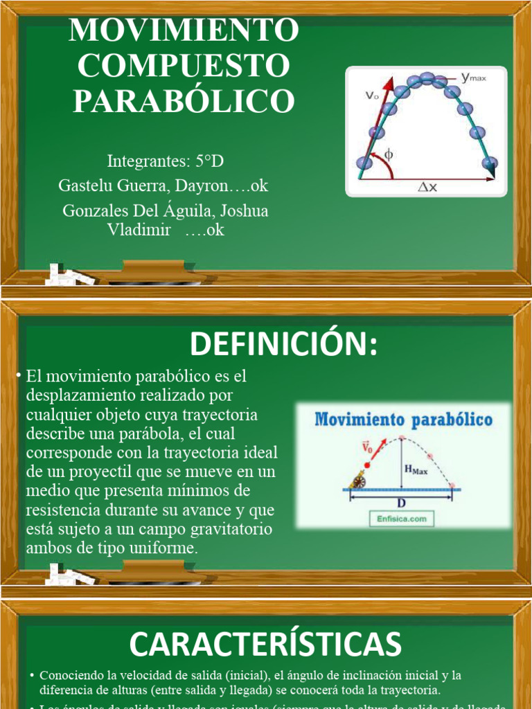 Movimiento Compuesto Parabólico | PDF | Mecánica | Movimiento (física)