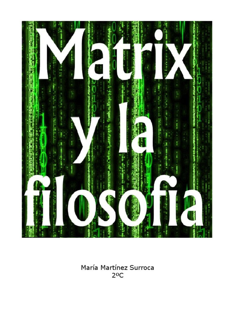 Matrix Filosofia | PDF | Platón | Conocimiento