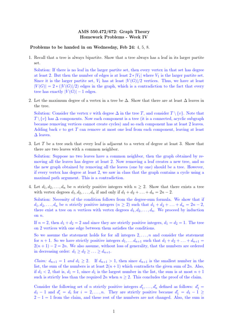 HW 4 Sol | PDF | Vertex (Graph Theory) | Theoretical Computer Science