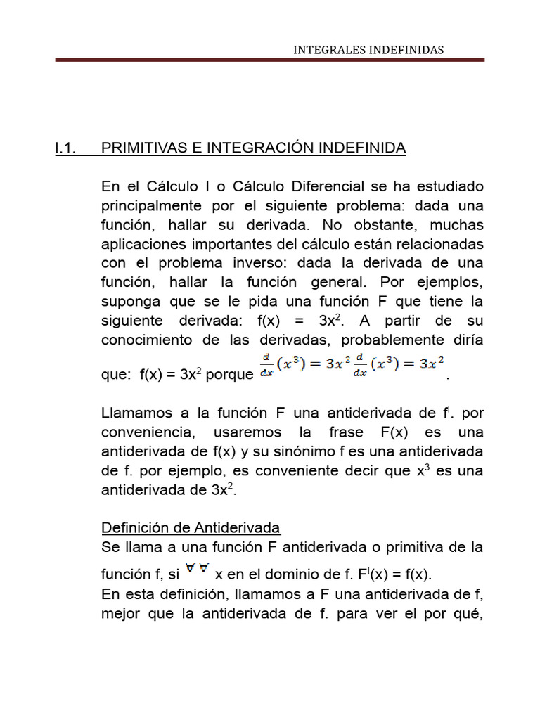 Guia de Integrales Iai | PDF | Integral | Derivado