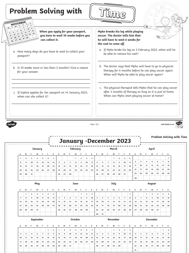 Za M 1659775180 Problem Solving With Time Activity Sheet - Ver - 2 | PDF