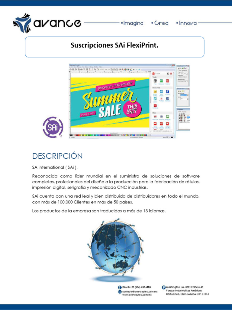 Ficha Técnica Suscripciones SAi FlexPrint | PDF | Soporte técnico ...