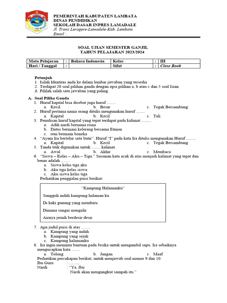 Bindo Ganjil 2023 | PDF