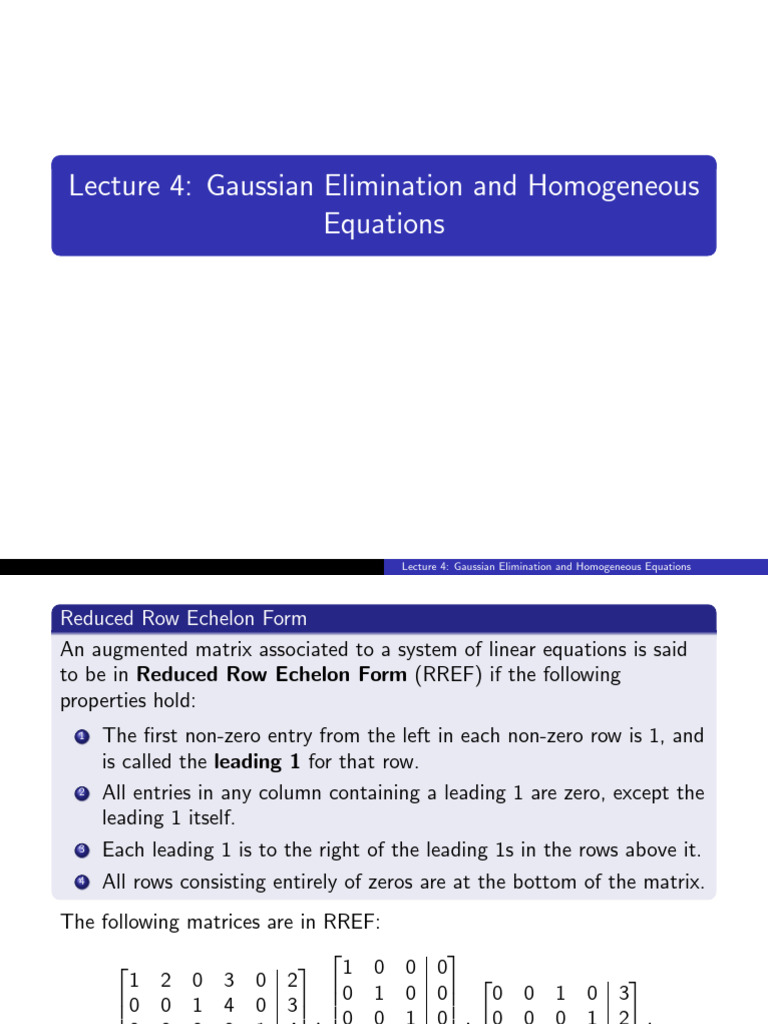 M290 Lecture4h | PDF | Algorithms | Algebra