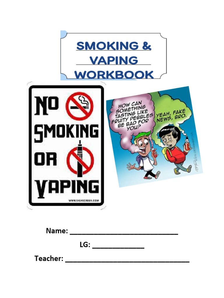 Smoking and Vaping Workbook | PDF | Electronic Cigarette | Tobacco Smoking