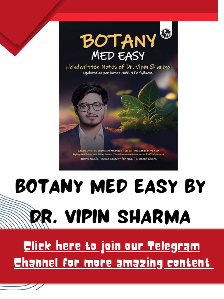 Botany Med Easy by Vipin Sir | PDF | Social Science | Wellness
