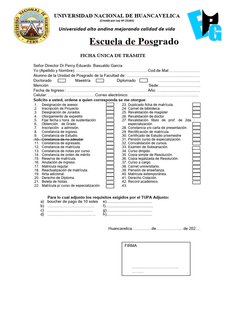 FORMATO #001-2016 Ficha de Tramite | PDF | Academia | Etapas educativas