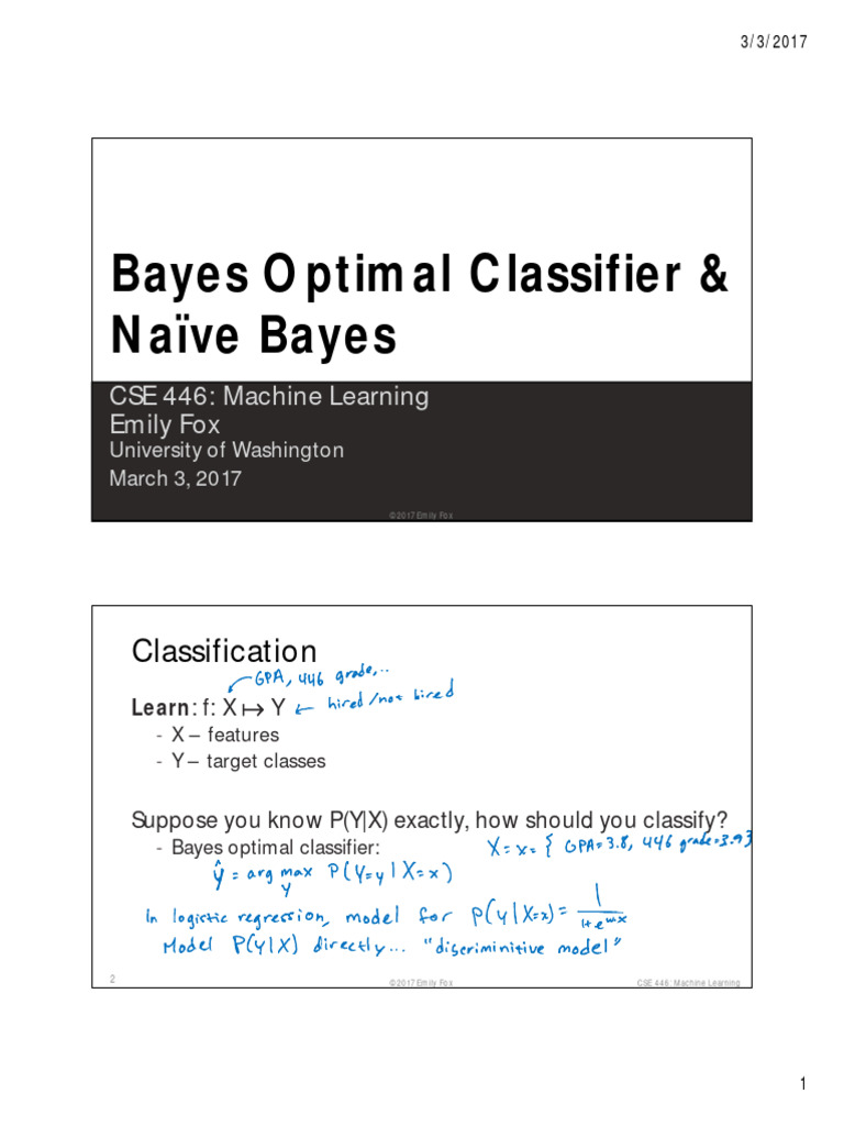 Naivebayes Bayesnets Annotated | PDF | Bayesian Network | Machine Learning