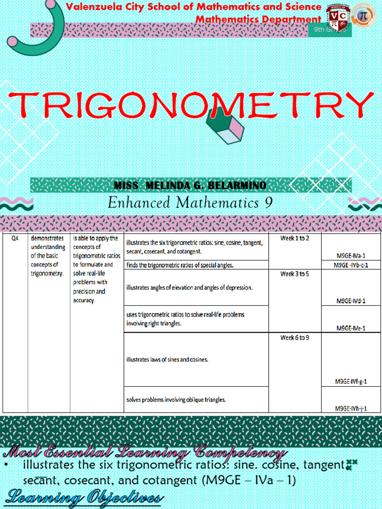 Trigonometry Basics for 9th Grade | PDF | Trigonometric Functions ...