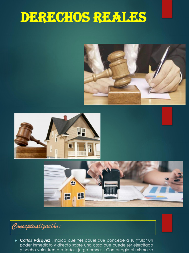 Conceptos Clave de Derechos Reales | PDF | Derechos | Propiedad