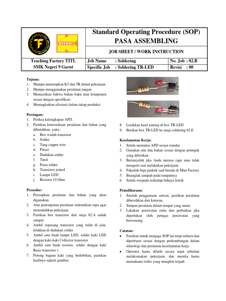 3.2.b SOP Soldering (Soldering TR-LED) | PDF