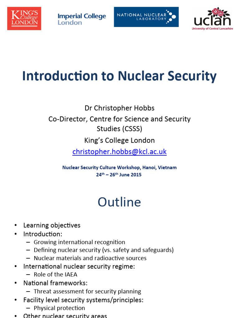 1 Introduction To Nuclear Security Hobbs 24th June 2015 Pdf