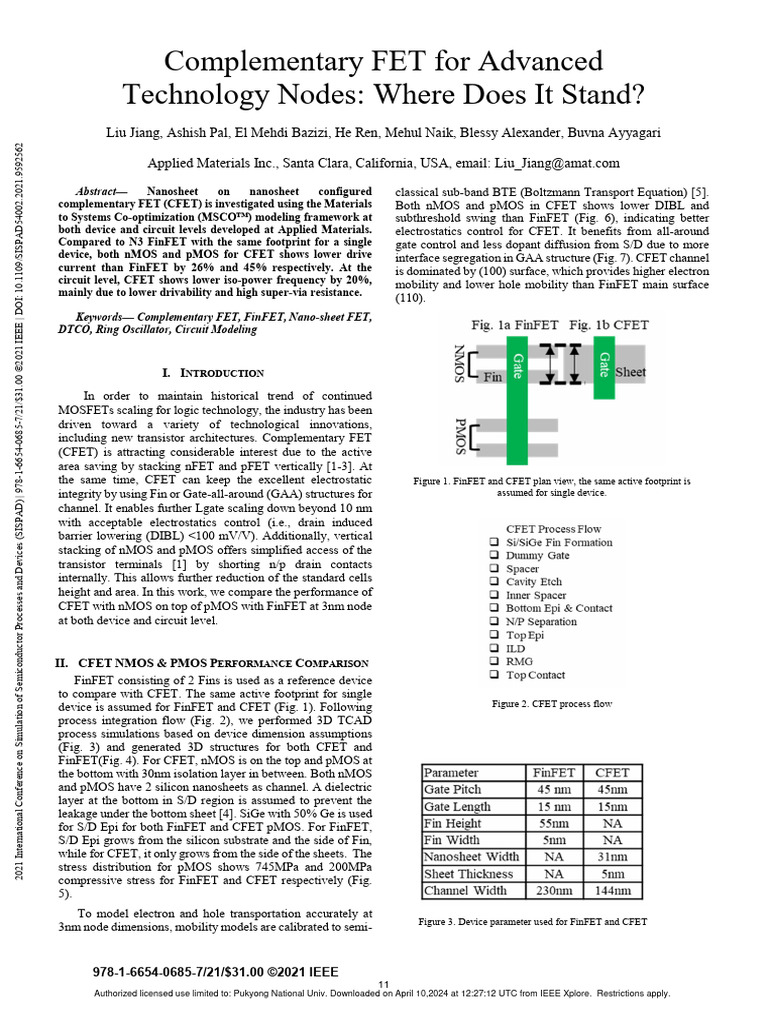 Complementary FET For Advanced Technology Nodes Where Does It Stand ...
