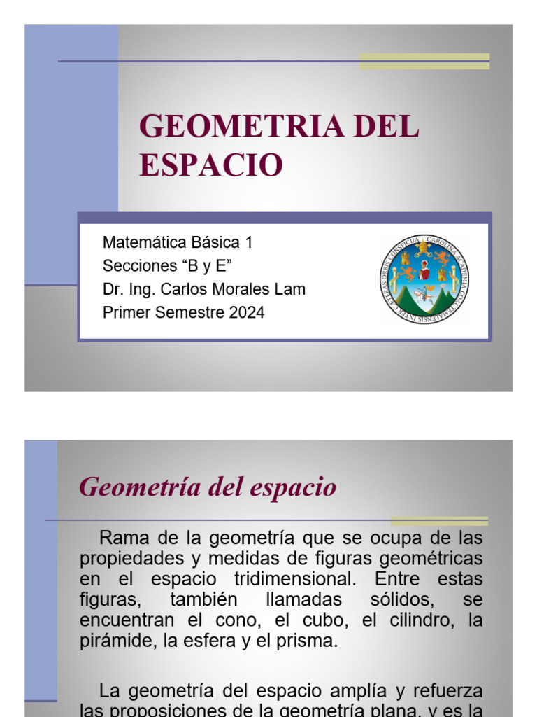 GEOMETRIA DEL ESPACIO | PDF | Triángulo | Geometría