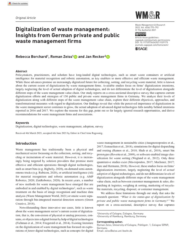Digitalization in German Waste Management | PDF | Online Shopping ...