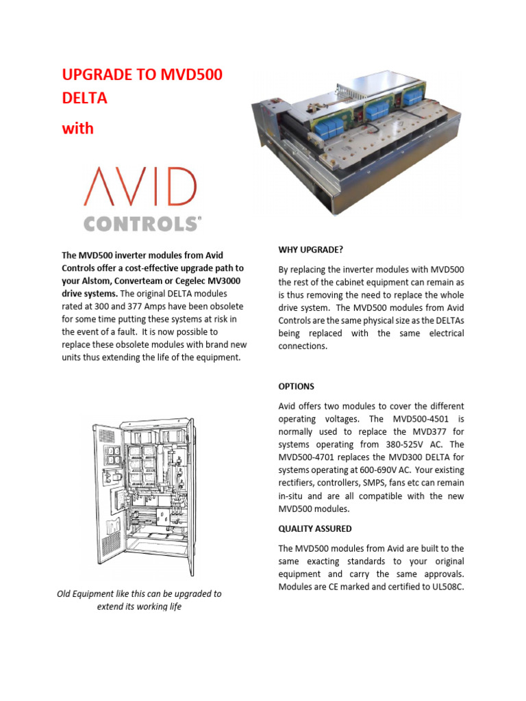 BRO 700 Avid MVD500 Upgrades | PDF | Power Inverter | Power Engineering