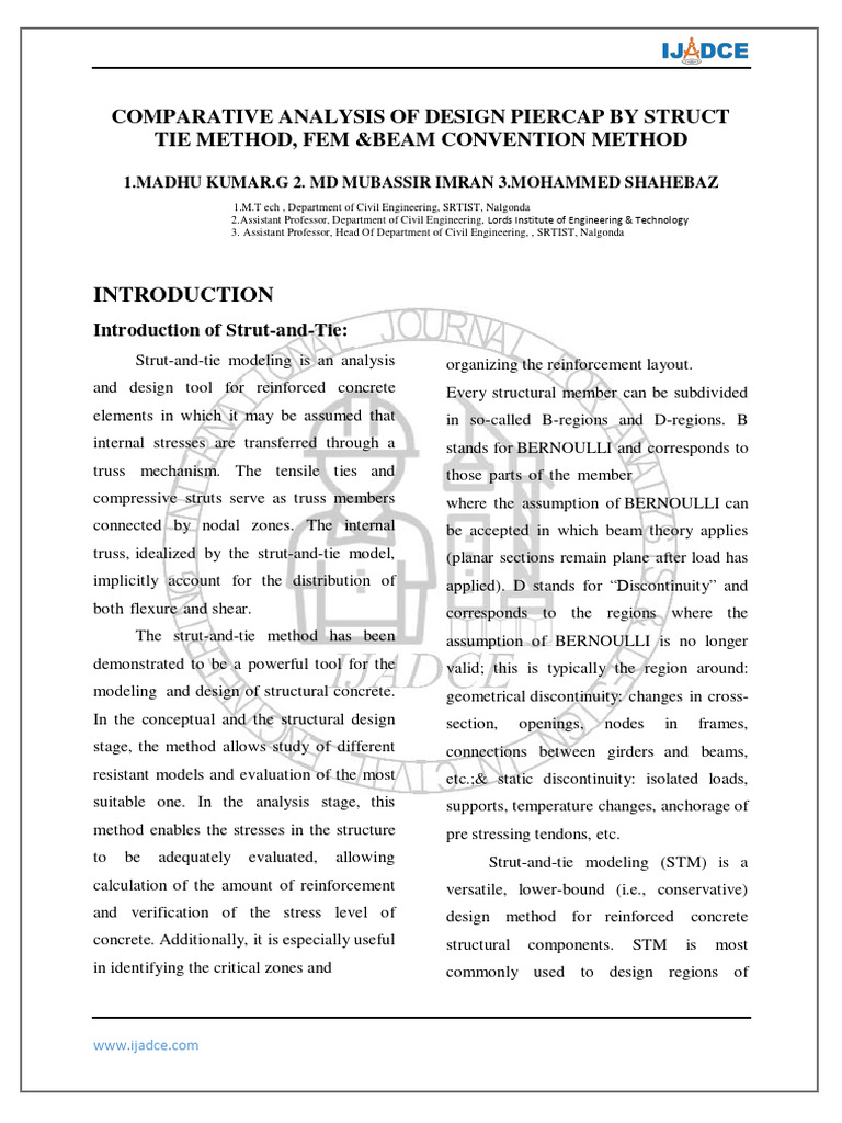 Srtist 4 COMPARATIVE ANALYSIS OF DESIGN PIERCAP BY STRUCT TIE METHOD | PDF | Stress (Mechanics ...
