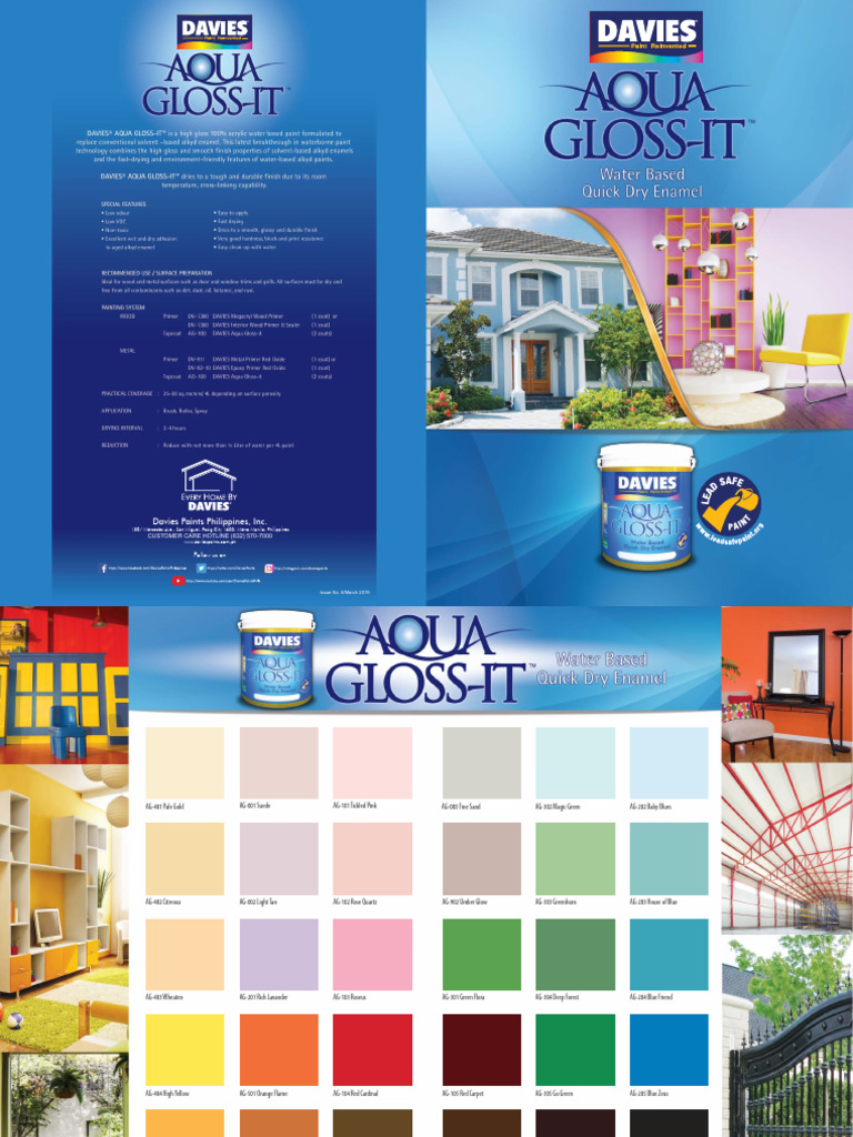 Aqua Gloss It Brochure Color Chart | PDF