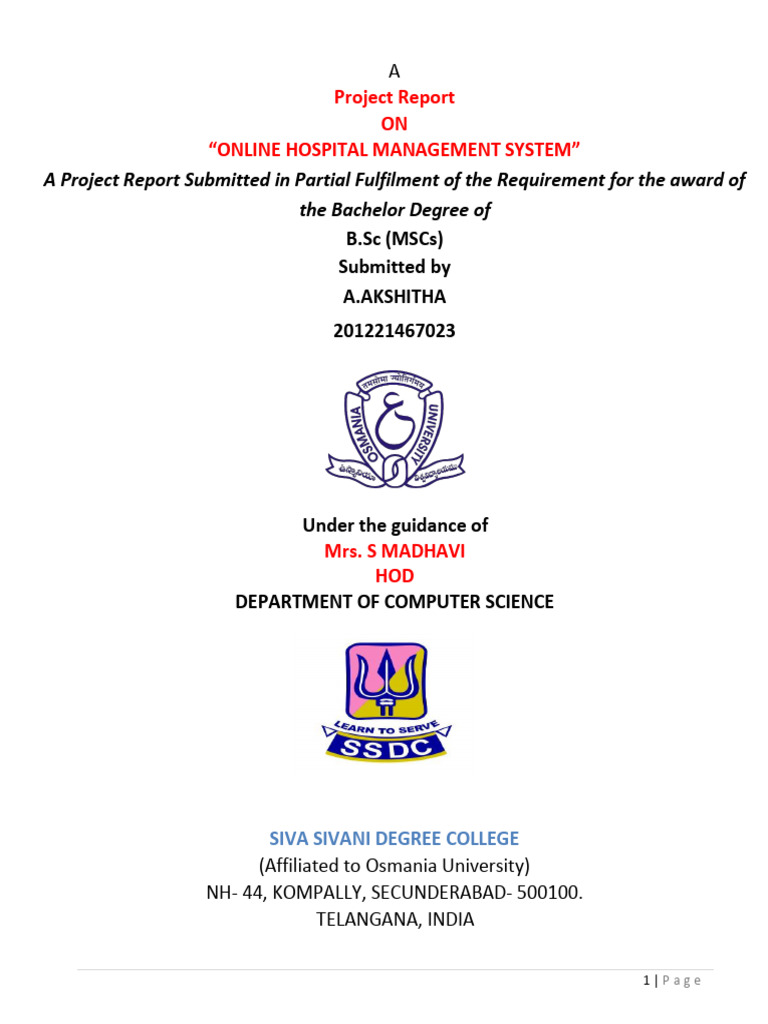 Hospital Managment Project SE-converted - 240416 - 193233 | PDF | Computer Network | Network ...