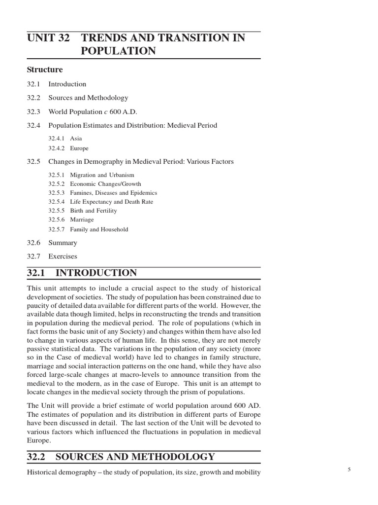Medieval Population Trends | PDF | Life Expectancy | Marriage